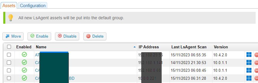 Is it possible under "LSAgent scanning" expand the... - Lansweeper ...