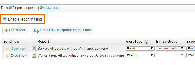 Send report and event log alerts - Reporting - Lansweeper Community