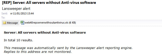 Send report and event log alerts - Reporting - Lansweeper Community