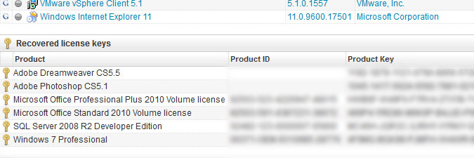 View and scan software license keys on Windows computers - Managing ...