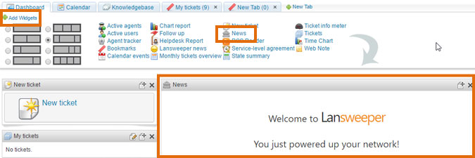 Share information with the News widget - Configuring & Using the ...