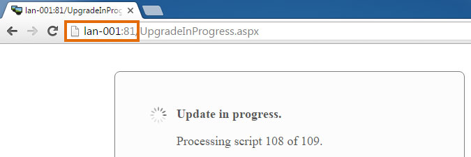 Update in progress - Troubleshooting issues with your installation ...