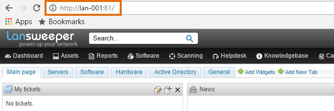 Automatically logging in as built-in admin - Lansweeper