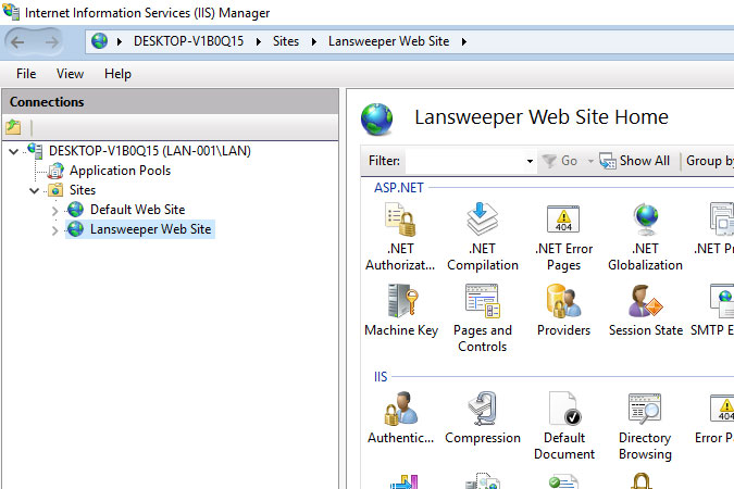 Install IIS (Internet Information Services) - Lansweeper