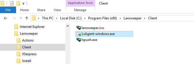 Install LsAgent on a Windows computer - Lansweeper