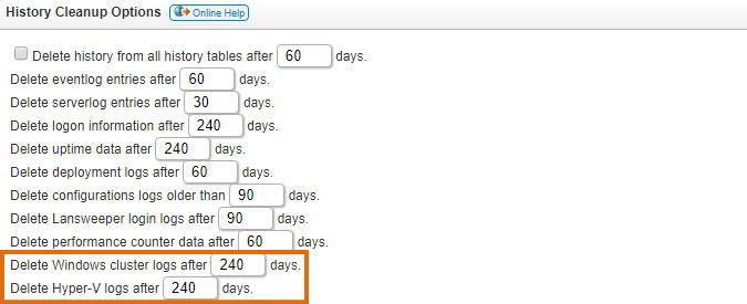 Scan Windows failover cluster details and logs - Lansweeper