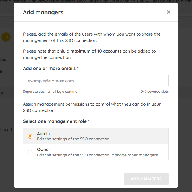 Add managers to an SSO connection - Lansweeper Community