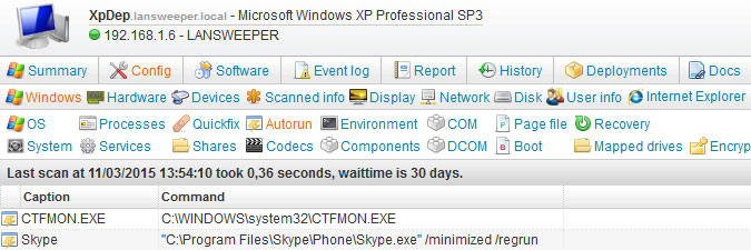 Incorrectly configured to allow autorun scanning - Lansweeper
