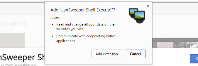 Configure Google Chrome to run actions - Lansweeper