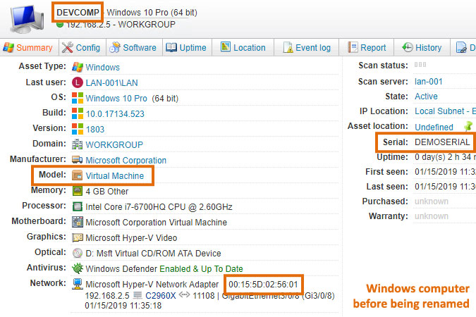 Windows rename detection - Lansweeper Community